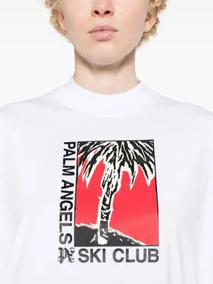 Palm Angels Palm Ski Club Cotton T-shirt - White