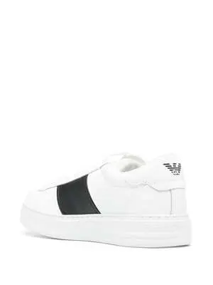 Emporio Armani Logo-printed Leather Sneakers