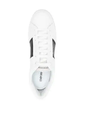 Emporio Armani Logo-printed Leather Sneakers