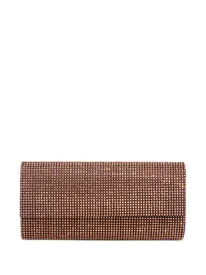 Judith Leiber Judith Leiber Crystal Embellished Clutch Bag Brown