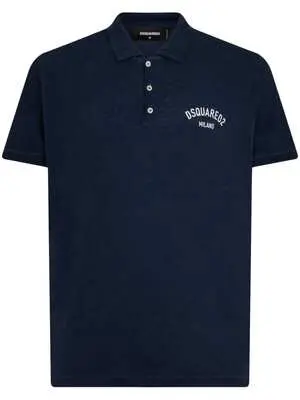 Dsquared2 Logo-print Cotton Blend Polo Shirt