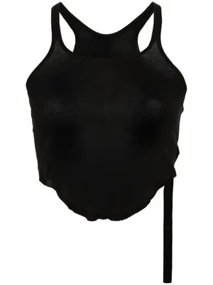 Rick Owens Cropped Tank Top - Black