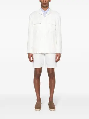 LARDINI Twill Shirt Jacket - White