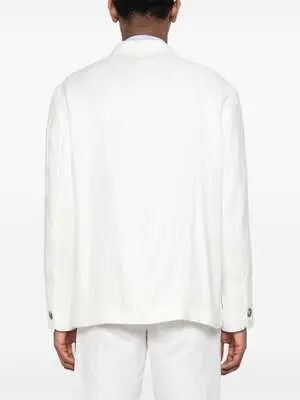 LARDINI Twill Shirt Jacket - White