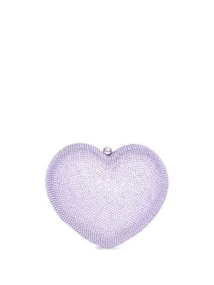 Judith Leiber L'amour Petit Coeur Crystal Heart Clutch Bag