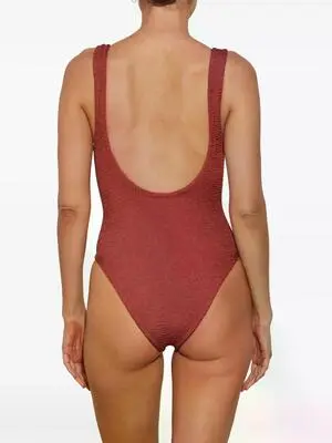 Hunza G Domino One Piece Swimsuit - Brown