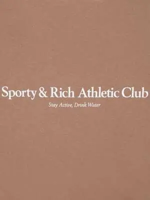 Sporty & Rich Disco Athletic Club Print Shorts - Brown