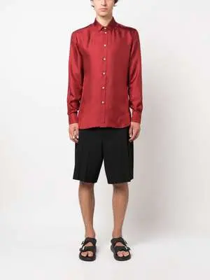 MODES Buttoned Silk Shirt - Red