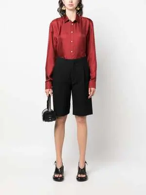 MODES Buttoned Silk Shirt - Red