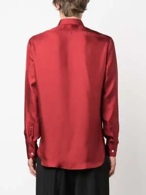 MODES Buttoned Silk Shirt - Red