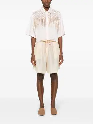FORTE_FORTE Wide-leg Silk Shorts