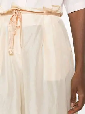 FORTE_FORTE Wide-leg Silk Shorts