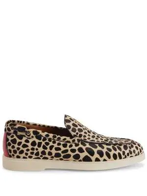 GIUSEPPE ZANOTTI Leopard-print Loafers - Neutrals