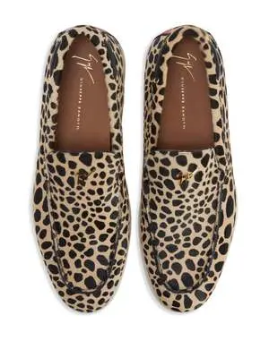 GIUSEPPE ZANOTTI Leopard-print Loafers - Neutrals