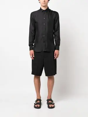 MODES Buttoned Silk Shirt - Black