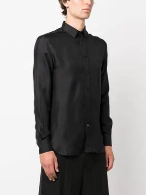 MODES Buttoned Silk Shirt - Black