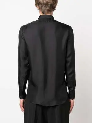 MODES Buttoned Silk Shirt - Black