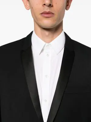 MODES Satin-trim Single-breasted Blazer