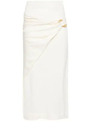 JIL SANDER A-line Fine-knit Midi Skirt