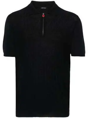 Kiton Knitted Polo Shirt - Blue