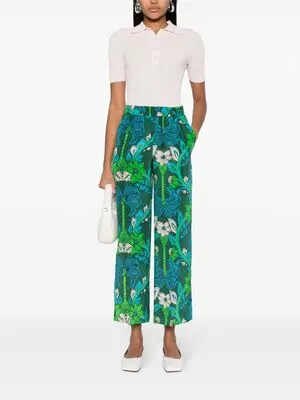 P.a.r.o.s.h Stelo Floral-print Trousers