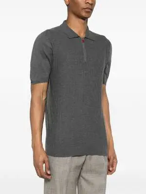 Kiton Knitted Polo Shirt - Grey