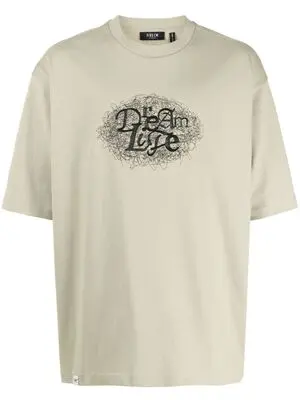 FIVE CM Graphic-print Cotton T-shirt - Green