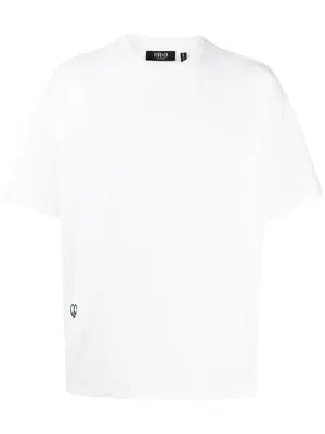 FIVE CM Heart Peace-print Cotton T-shirt - White