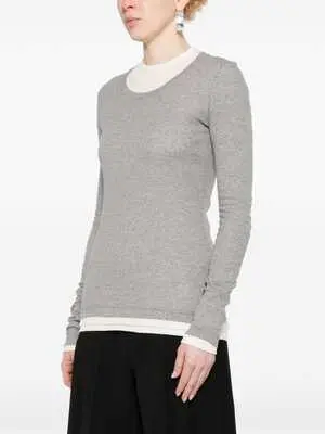 JIL SANDER Cotton Ribbed T-shirt Set - Neutrals