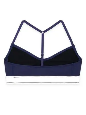 SPORTY & RICH Serif-logo Sports Bralette - Blue