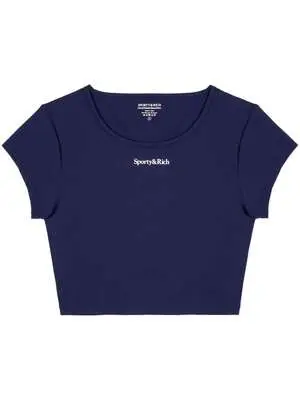 SPORTY & RICH Serif-logo Training T-shirt
