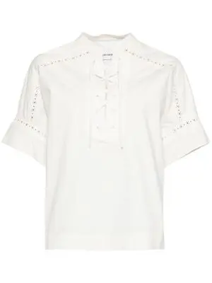 YVES SALOMON Openwork Short-sleeve Shirt