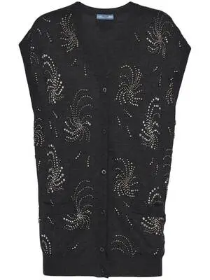 Prada Embellished Cashmere Vest