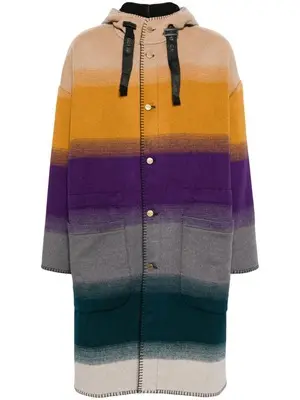 Roberto Cavalli Blanket Stitched Colour-block Coat