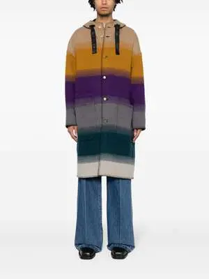 Roberto Cavalli Blanket Stitched Colour-block Coat