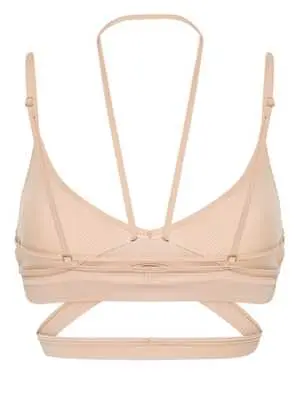 ANDREĀDAMO Ribbed Strappy Halterneck Bra