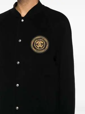 Roberto Cavalli Logo-embroidered Wool Bomber Jacket