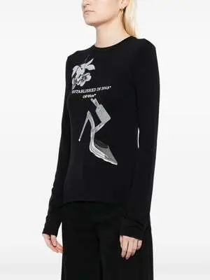 Off-White Long-sleeve Graphic T-shirt