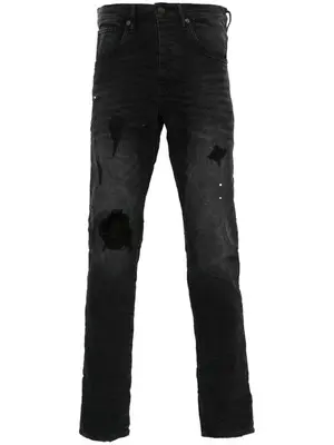PURPLE BRAND Mid-rise Skinny Jeans - Black