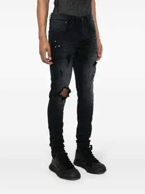 PURPLE BRAND Mid-rise Skinny Jeans - Black