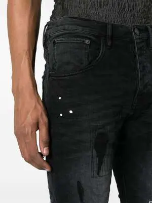 PURPLE BRAND Mid-rise Skinny Jeans - Black
