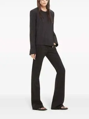 COURREGES Buckled Pinstripe Blazer