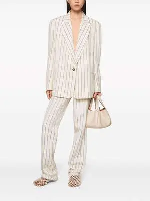 Stella McCartney Pinstriped Single-breasted Blazer - White