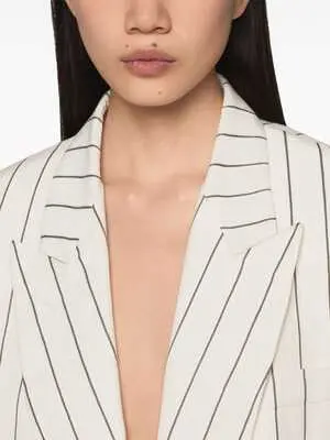 Stella McCartney Pinstriped Single-breasted Blazer - White