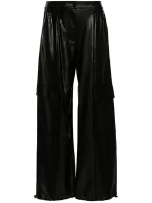 Simkhai Faux-leather Cargo Trousers - Black