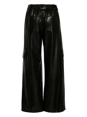 Simkhai Faux-leather Cargo Trousers - Black