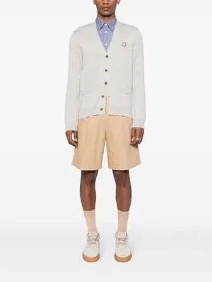 Maison Kitsuné Bold Fox Head Wool Cardigan - Grey