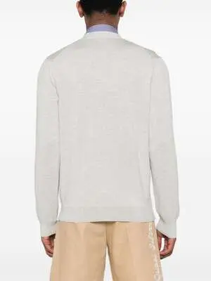 Maison Kitsuné Bold Fox Head Wool Cardigan - Grey