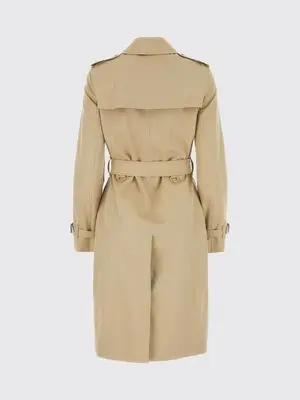 Burberry Knee-length Double-breasted Cotton Trench Coat With Belt And Epaulettes