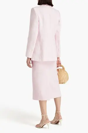 Zimmermann Linen Blazer With Shoulder Pads - Baby Pink